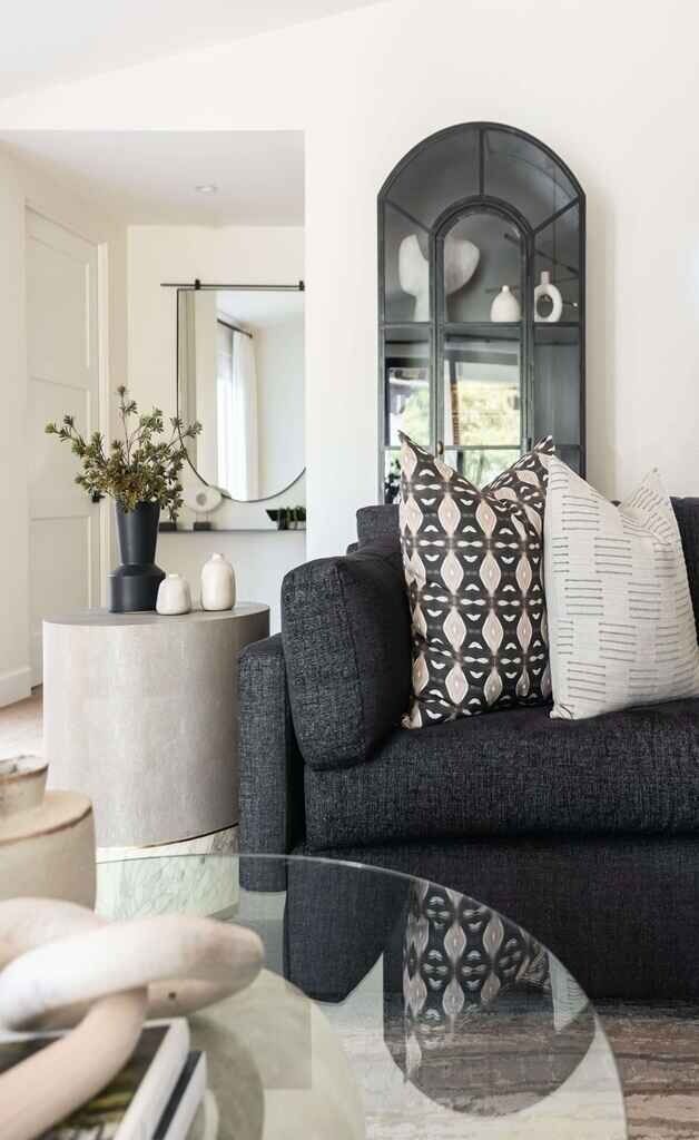 decorating a black sofa